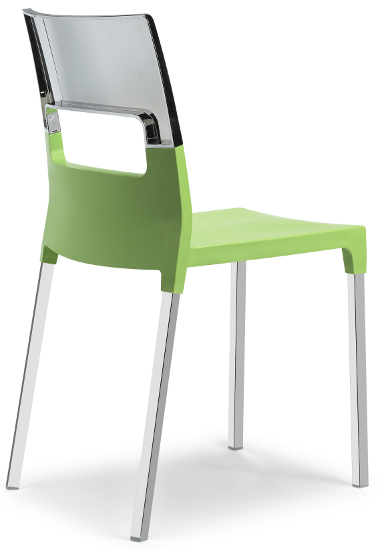 Sedia Diva Star Verde Pistacchio Cromata - Karmaregalo
